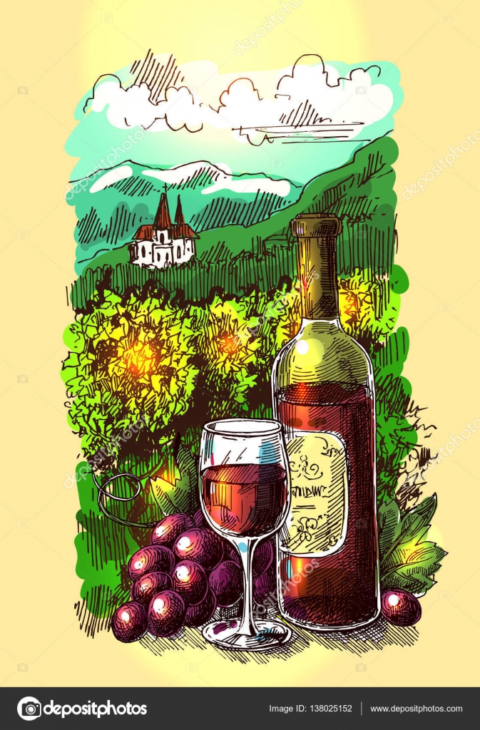 Illustration With Wine Stock Vector By ©margarita87 138025152