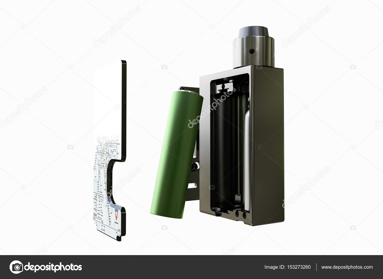 3d illustration of a box mod isolated on white background Stock Photo ...