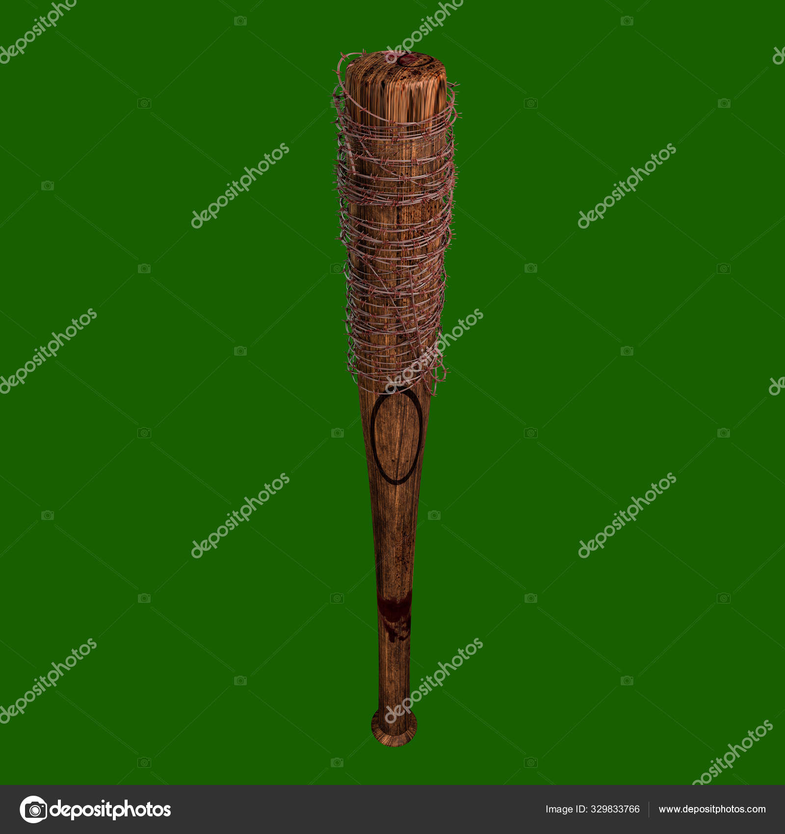 Baseball bat with barbed wire Stock Photo by ©homeworks255 329833766