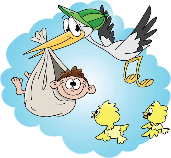 Cartoon Junge Trägt Sein Spielzeug Mit Einem Rad Borgen Vektor Stock ...