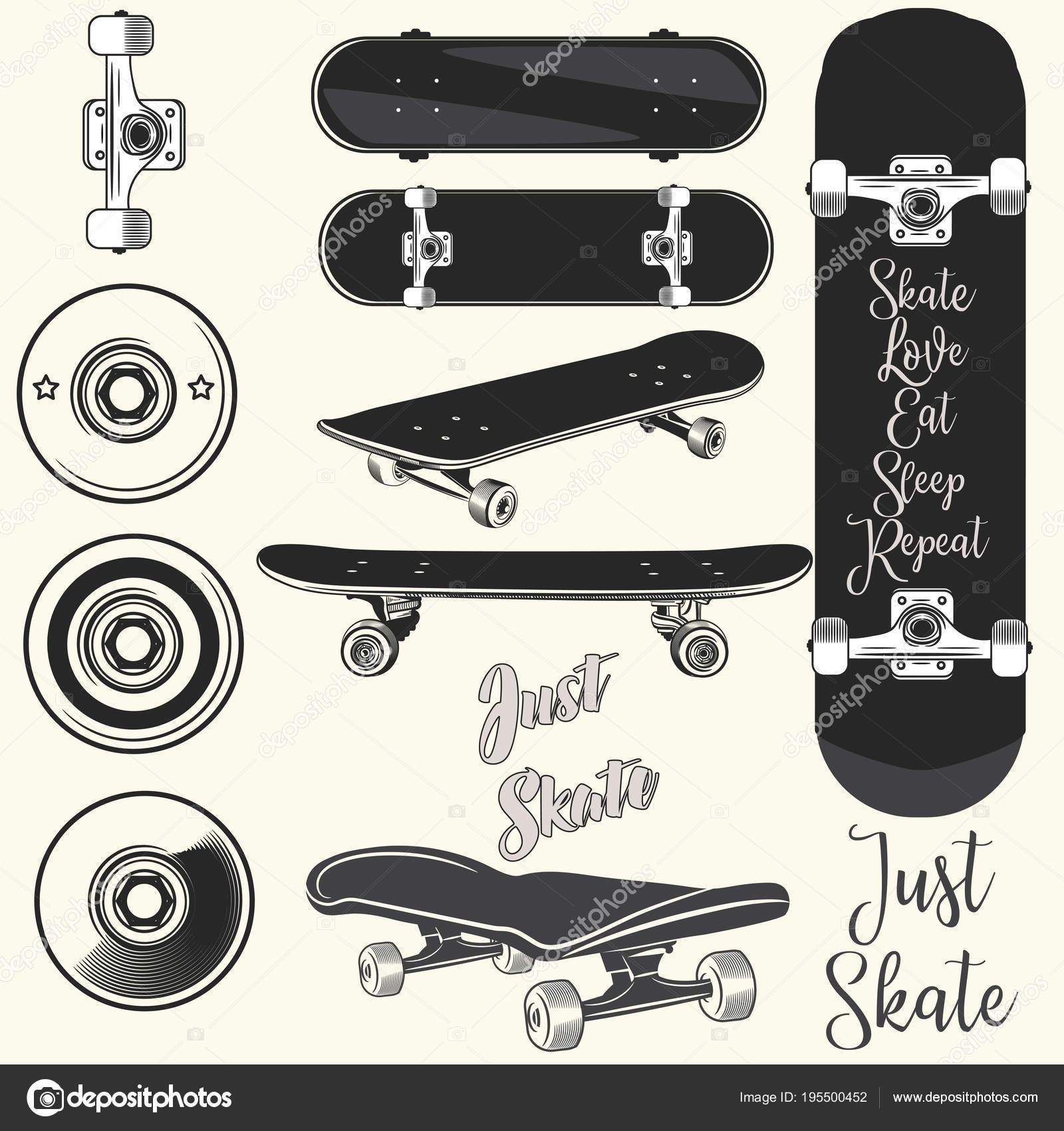 Skateboard Vektor Mal