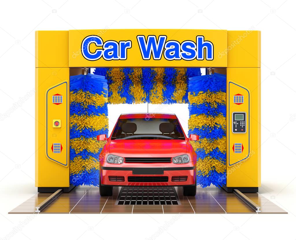 Automatic car wash machine — Stock Photo © mipan #166270660
