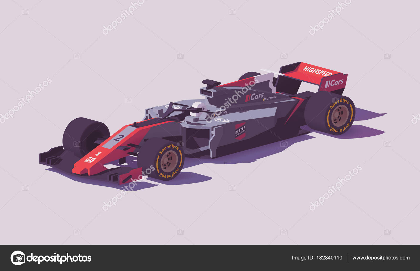 Vector low poly formula racing car Stock Vector Image by ©tele52 #182840110