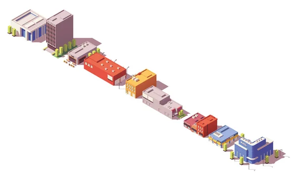 Vector low poly isometric old buildings set Stock Vector by ©tele52 ...
