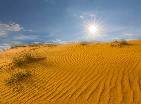 Hot Summer Landscape Sandy Desert Cloudy Sky Stock Photo by ©york_76 ...