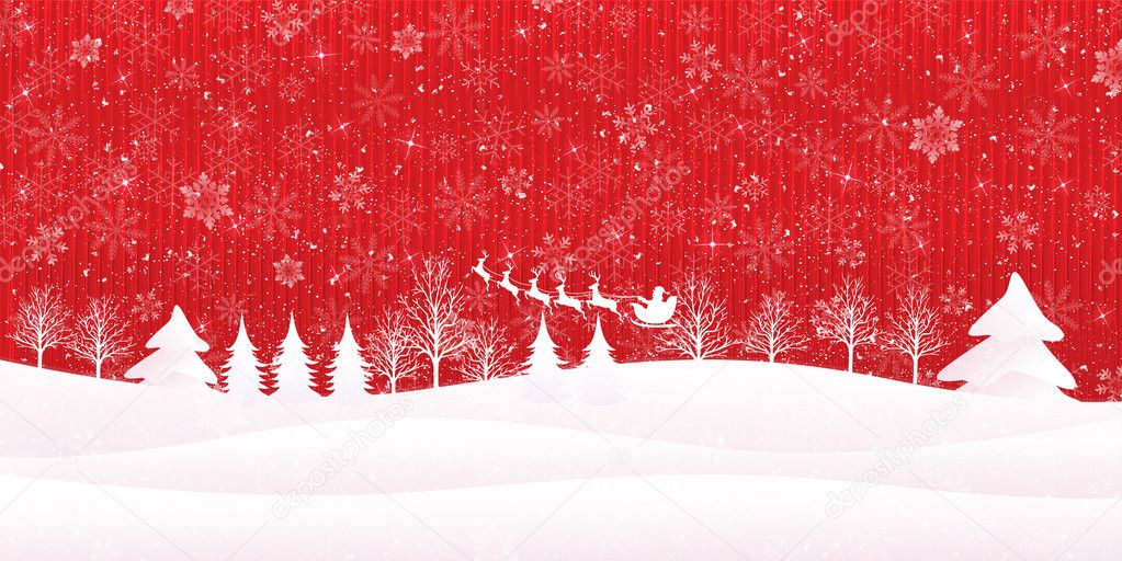 Christmas snow Santa background Stock Vector by ©JBOY24 126588434
