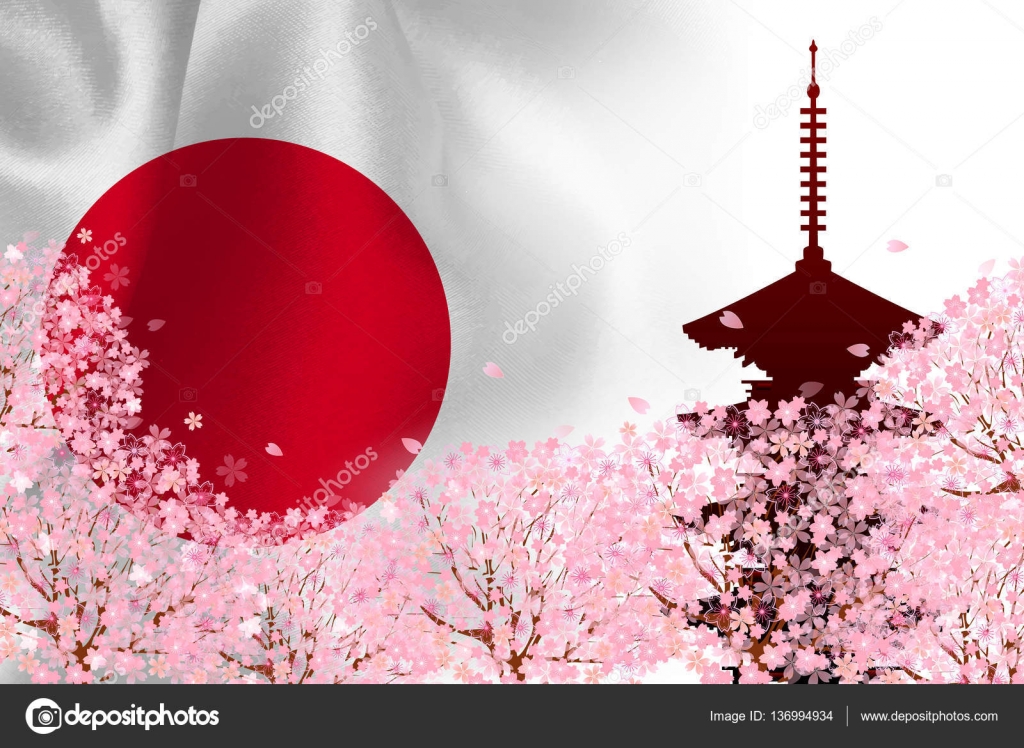 Japan national flag background — Stock Vector © JBOY24 #136994934