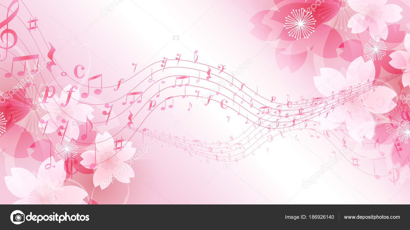 Cherry Blossoms Spring Note Background — Stock Vector © JBOY24 #186926140