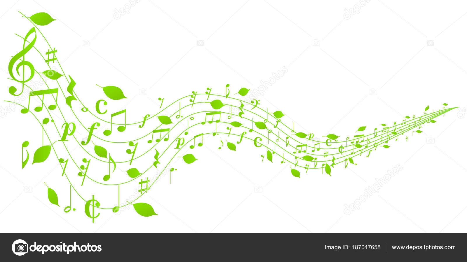 Fresh Green Leaf Note Background Stock Vector Image by ©JBOY24 #187047658