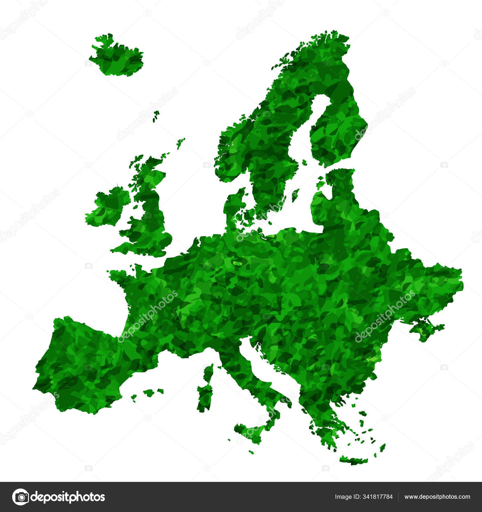 Europe Map Country Green Icon Stock Vector by ©JBOY24 341817784