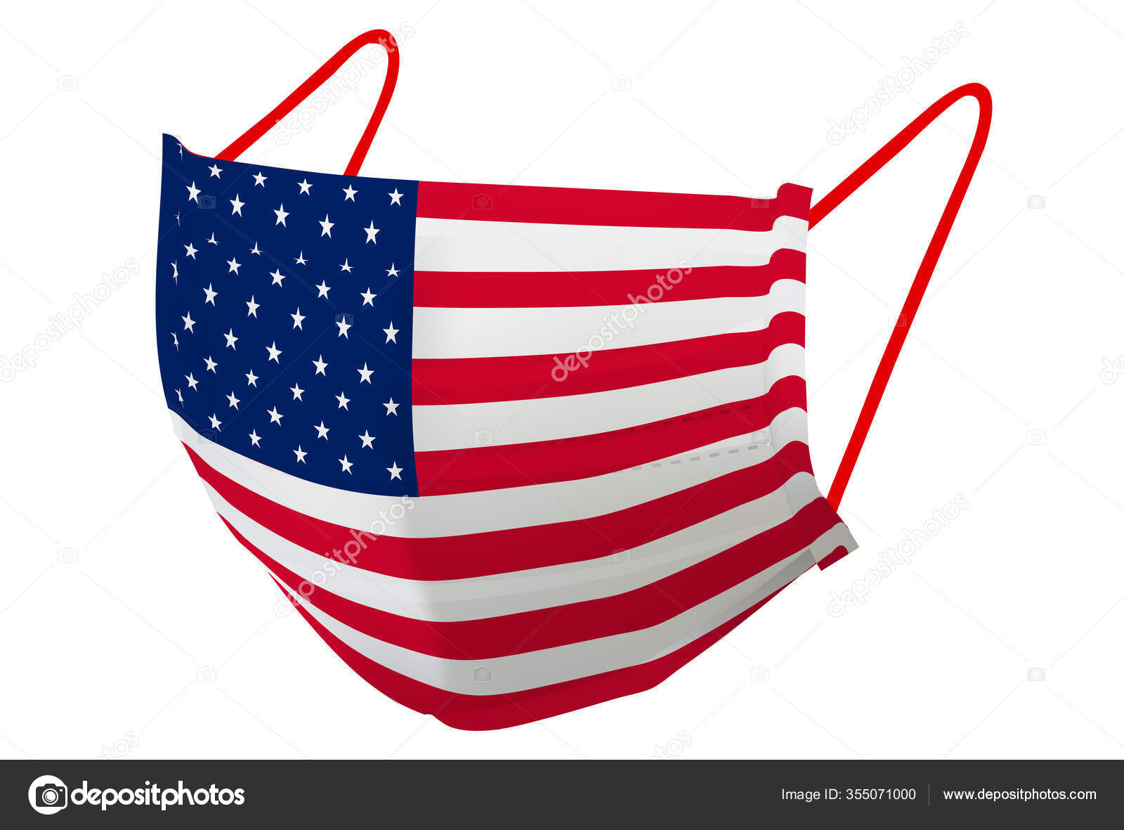 Usa Mask Flag Prevention Icon — Stock Vector © JBOY24 #355071000