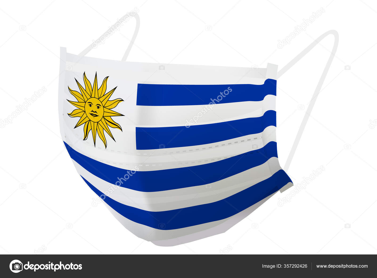 Máscara Uruguay Icono Bandera Nacional Vector de stock por ©JBOY24 ...