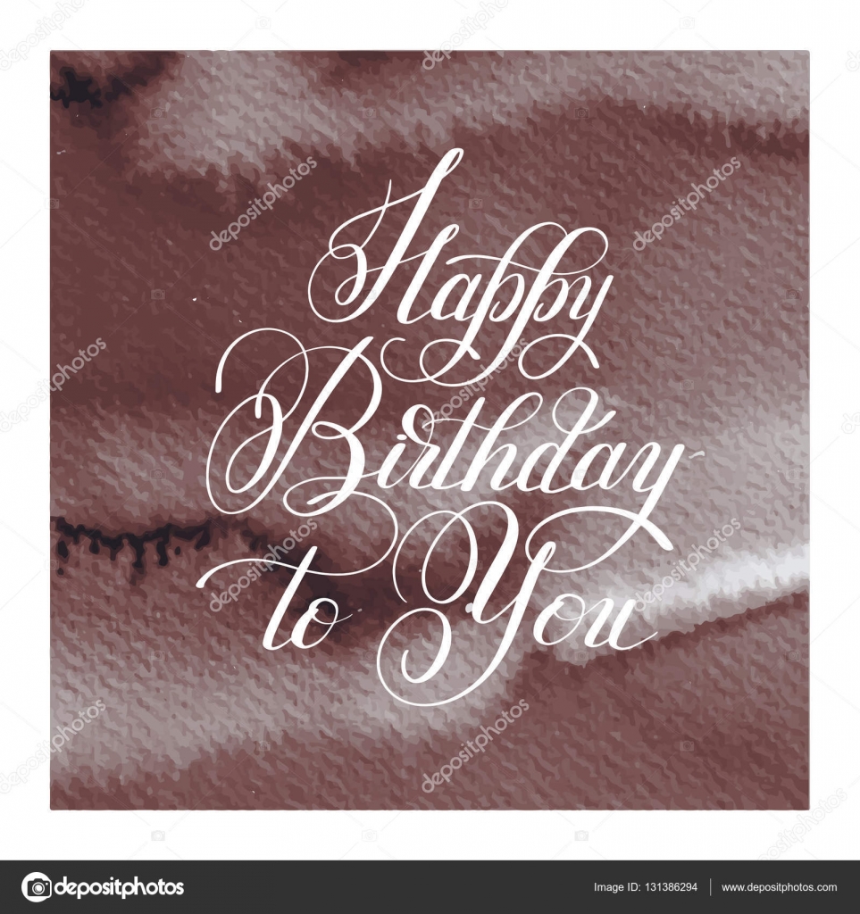 Hand lettering inscription typography template Happy Birthday Stock ...