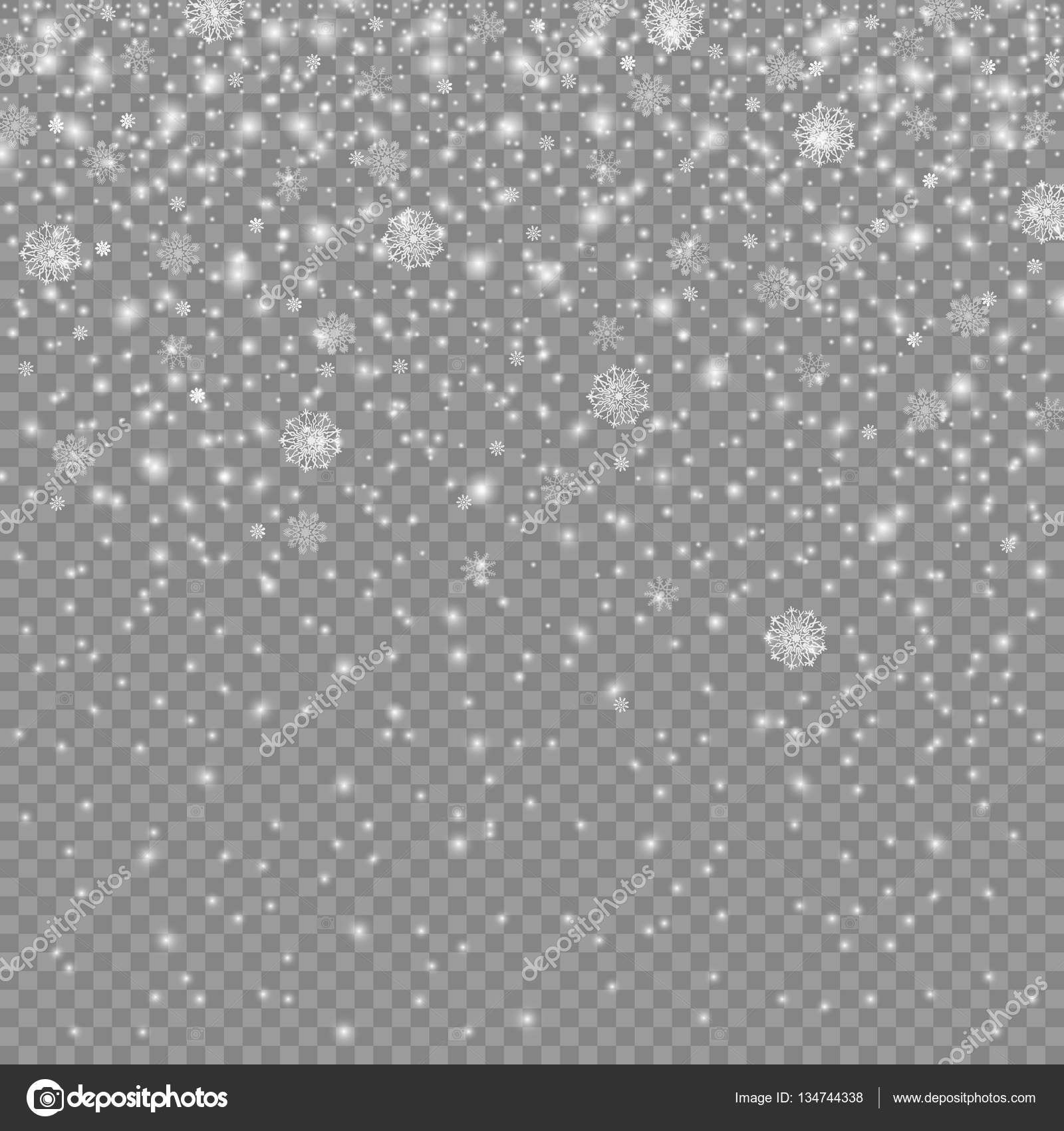 Falling christmas decoration snow isolated on transparent backgr Stock ...