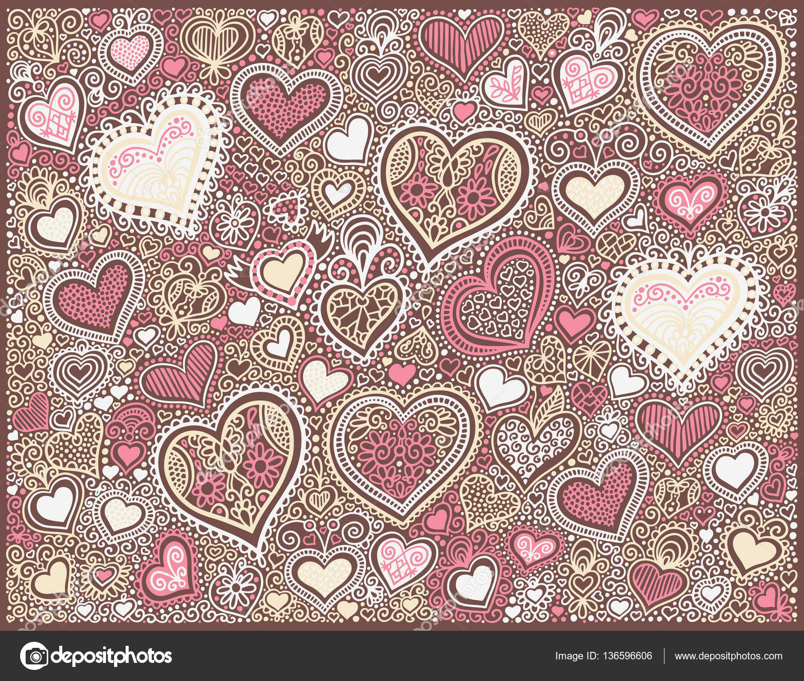 Original hand drawing heart shape background Stock Vector by ...
