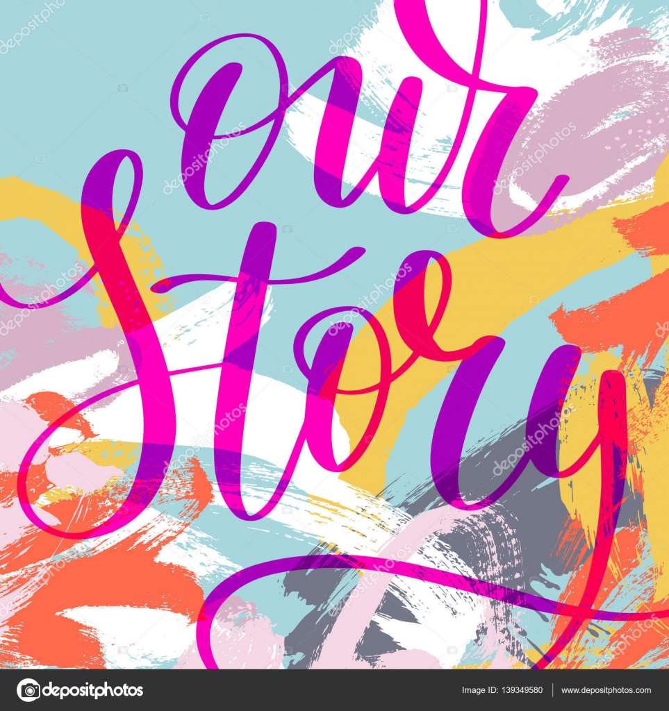 Our story hand written lettering phrase Stock Vector Image by ...