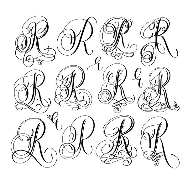 Fancy Capital Cursive Letters