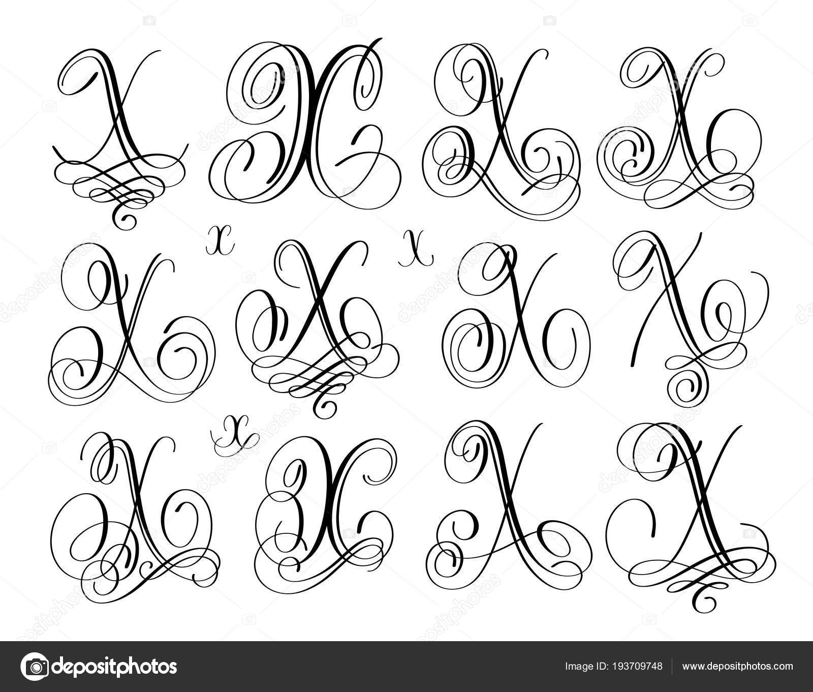 Calligraphy Letter X