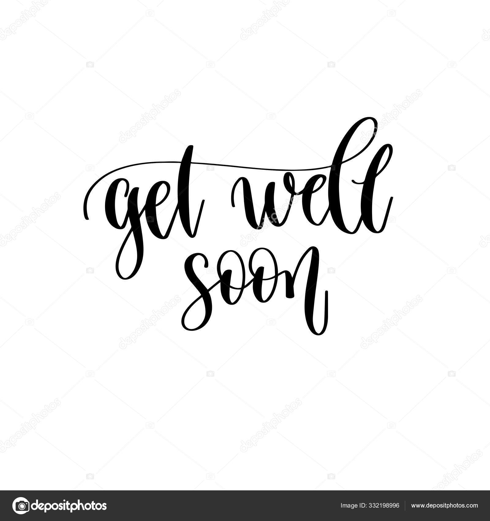 Get well soon - hand lettering inscription text motivation Stock Vector ...