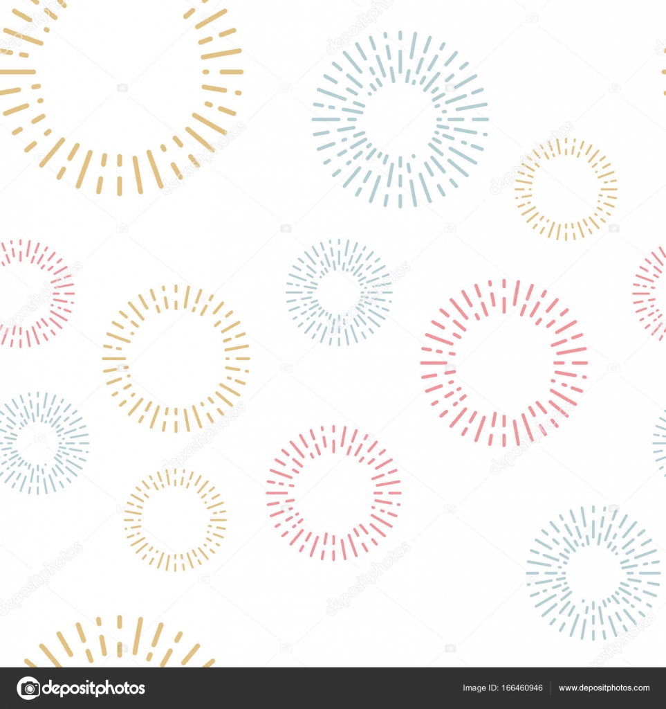Simple seamless textile pattern with color round elements. Vector ...