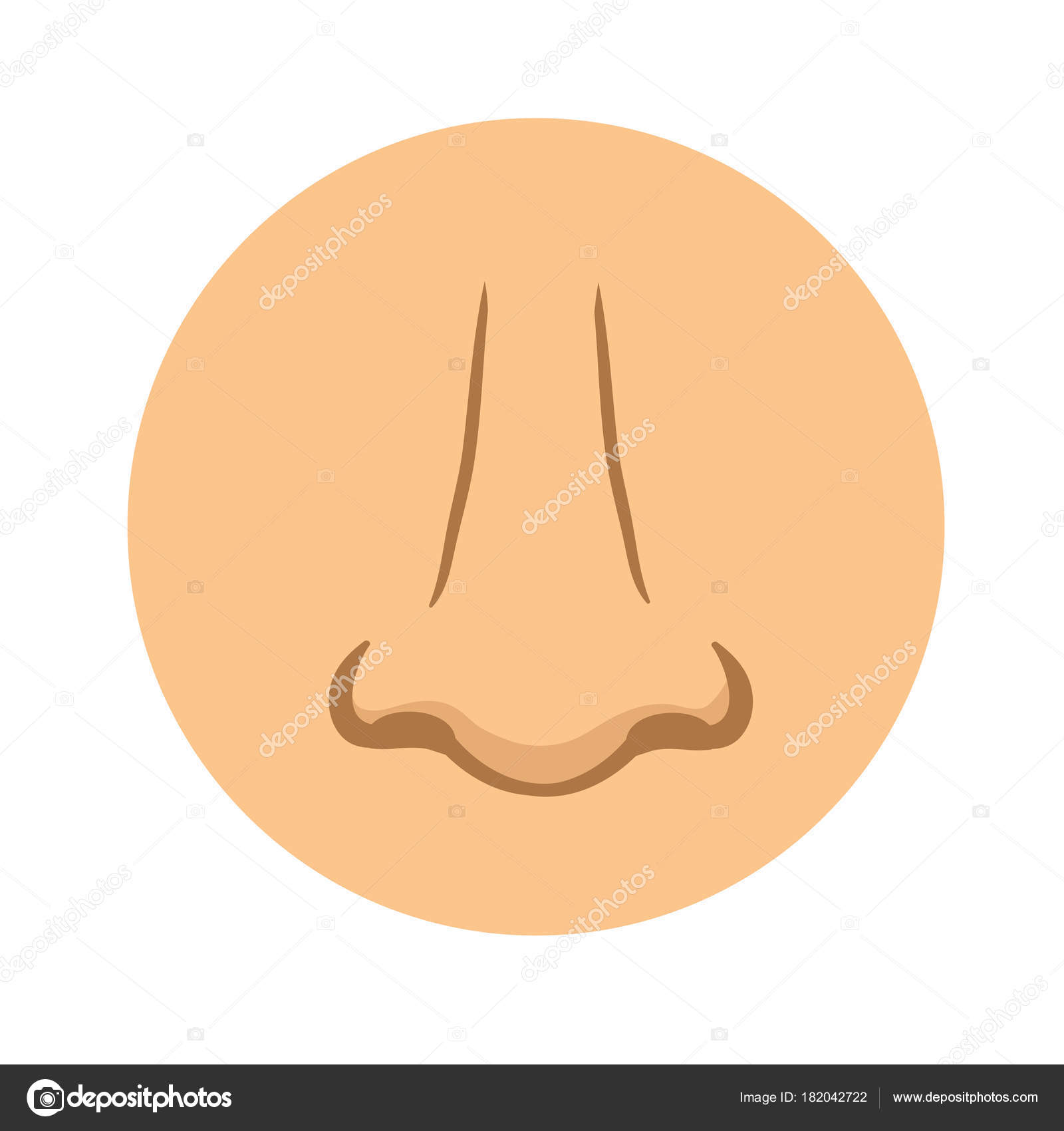 Human nose icon. Vector pictogram illustration, isolated on white ...