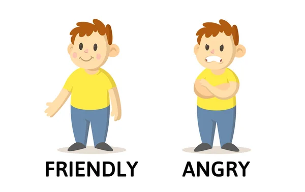 Words cry and laugh flashcard with cartoon animal characters. Opposite ...