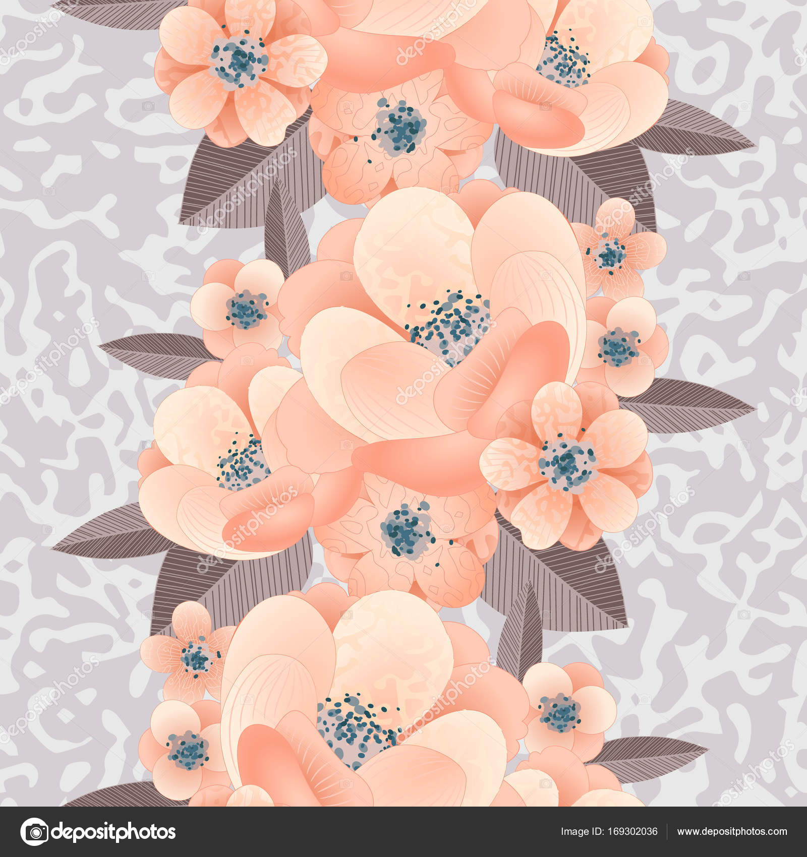 Vector seamless flower pattern Stock Vector Image by ©Olga_Kononok ...