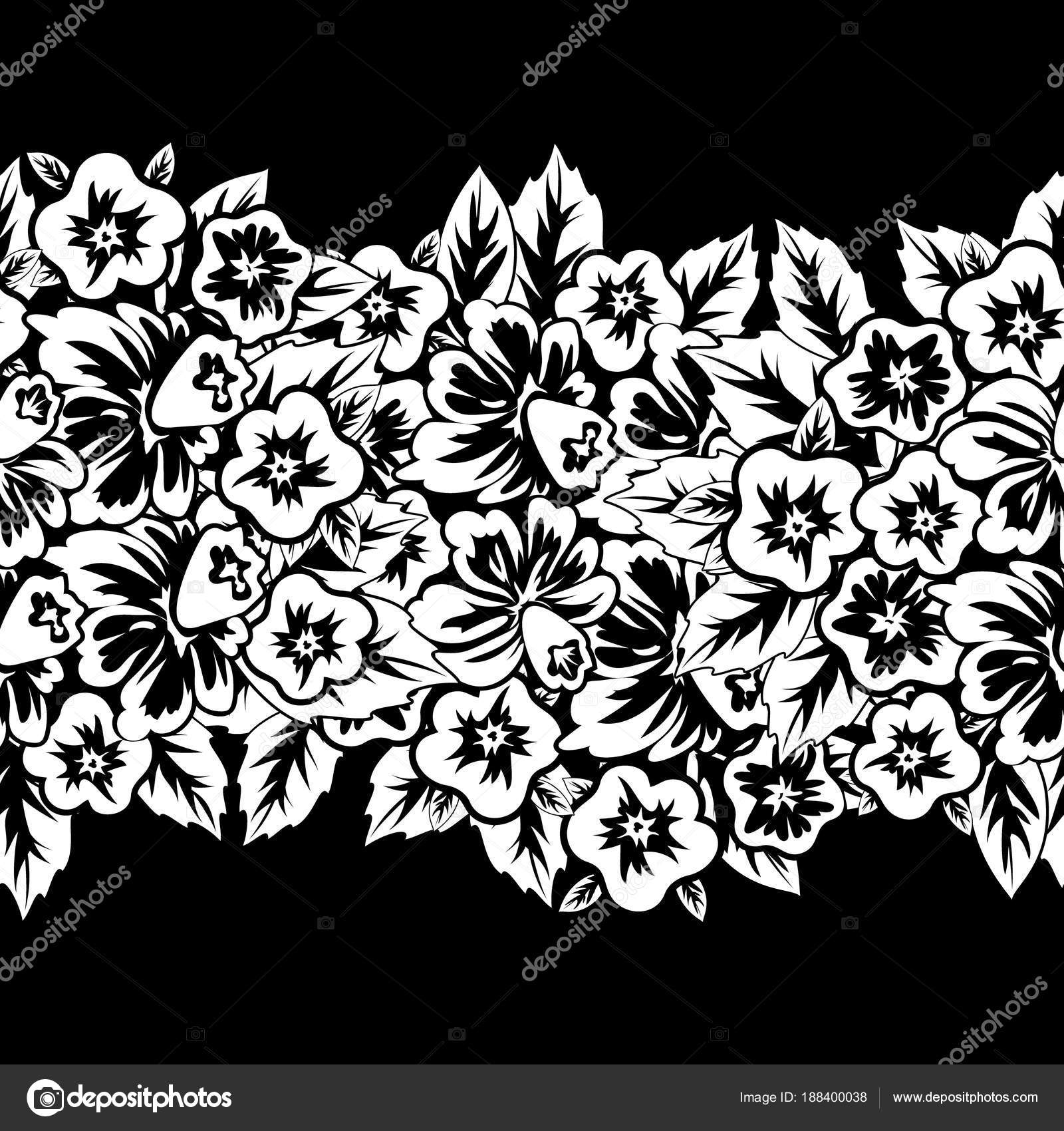 Seamless Monochrome Pattern Stock Vector By ©olgakononok 188400038