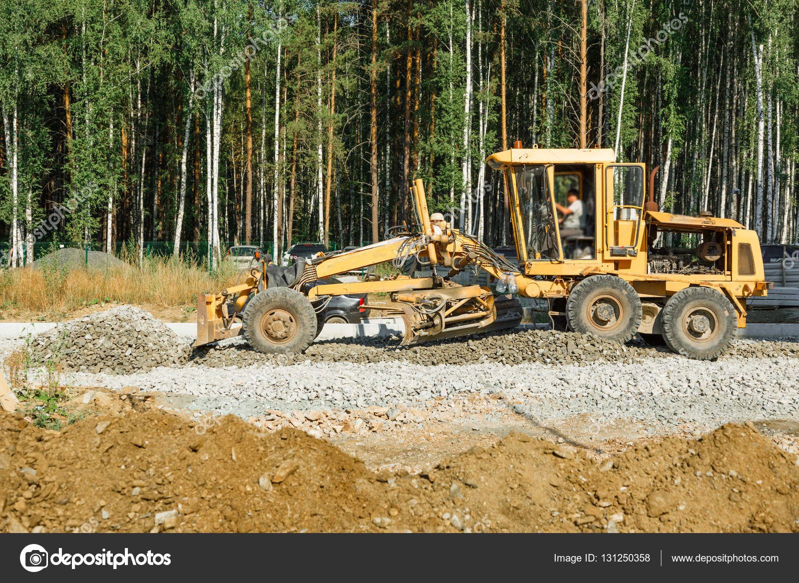 Grader working outside — Stock Photo © Garsya #131250358