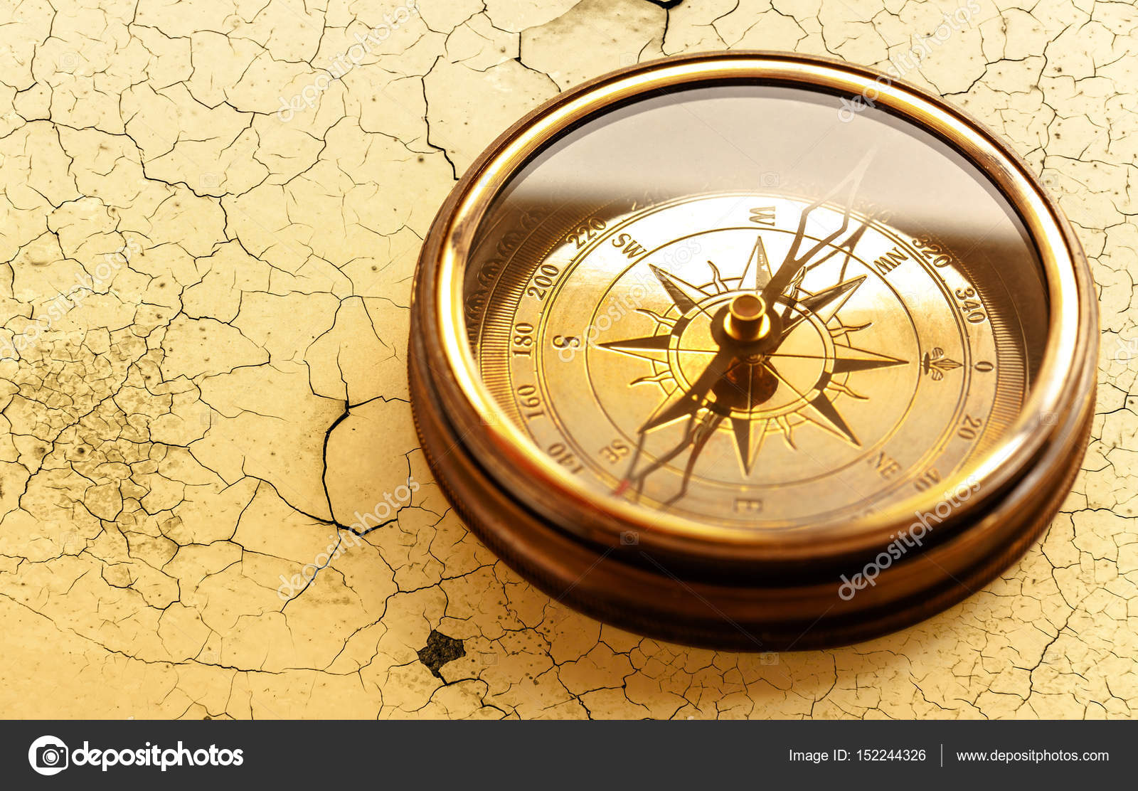 Vintage brown compass — Stock Photo © Garsya #152244326