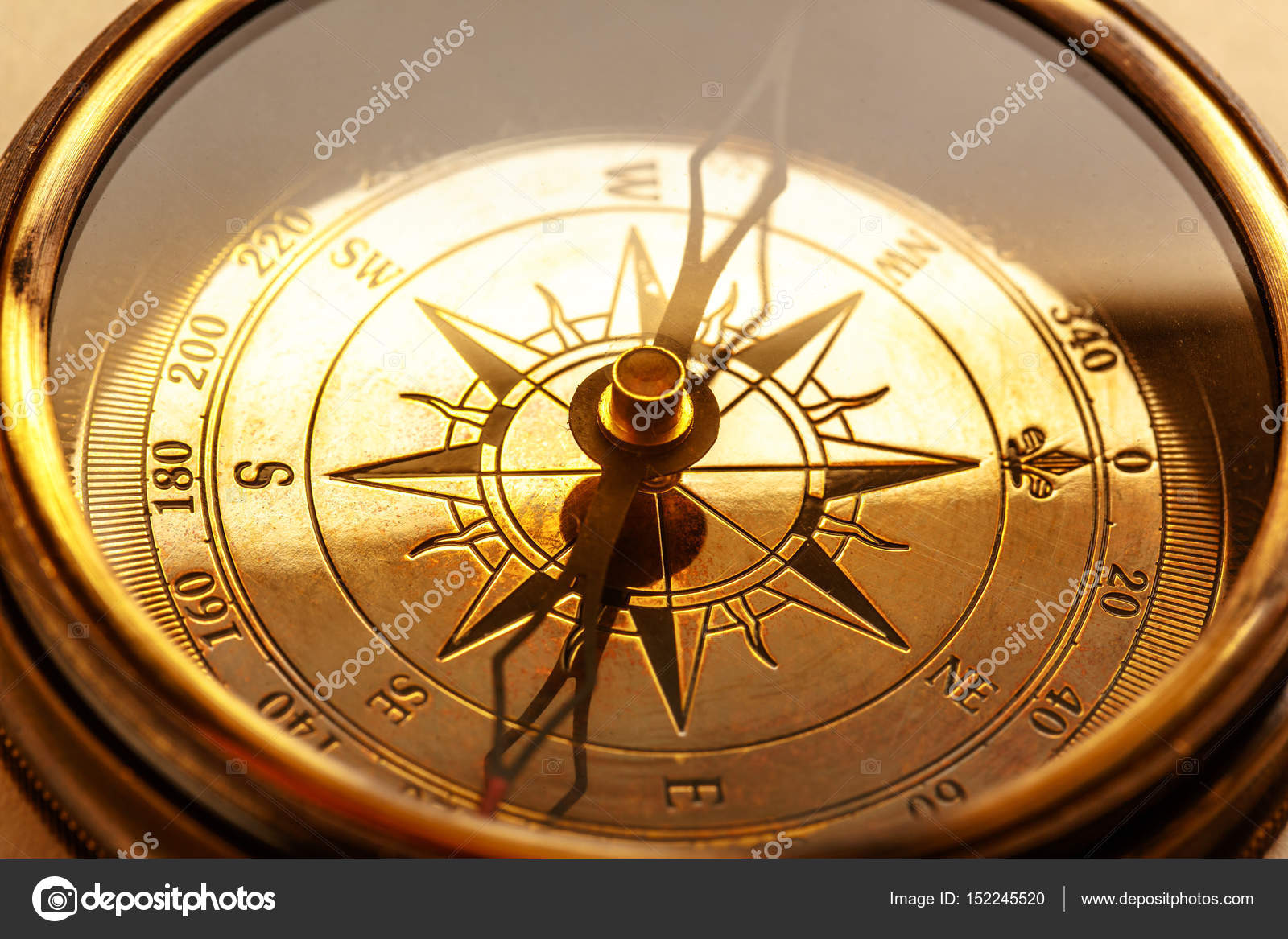Vintage brown compass — Stock Photo © Garsya #152245520