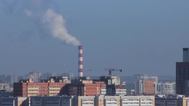 Choking pipe of a factory. Timelapse — Stock Video © Garsya #376898430