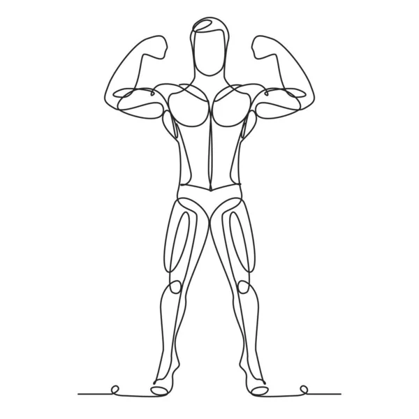 Muscle man, vector — Stock Vector © beaubelle #5339382