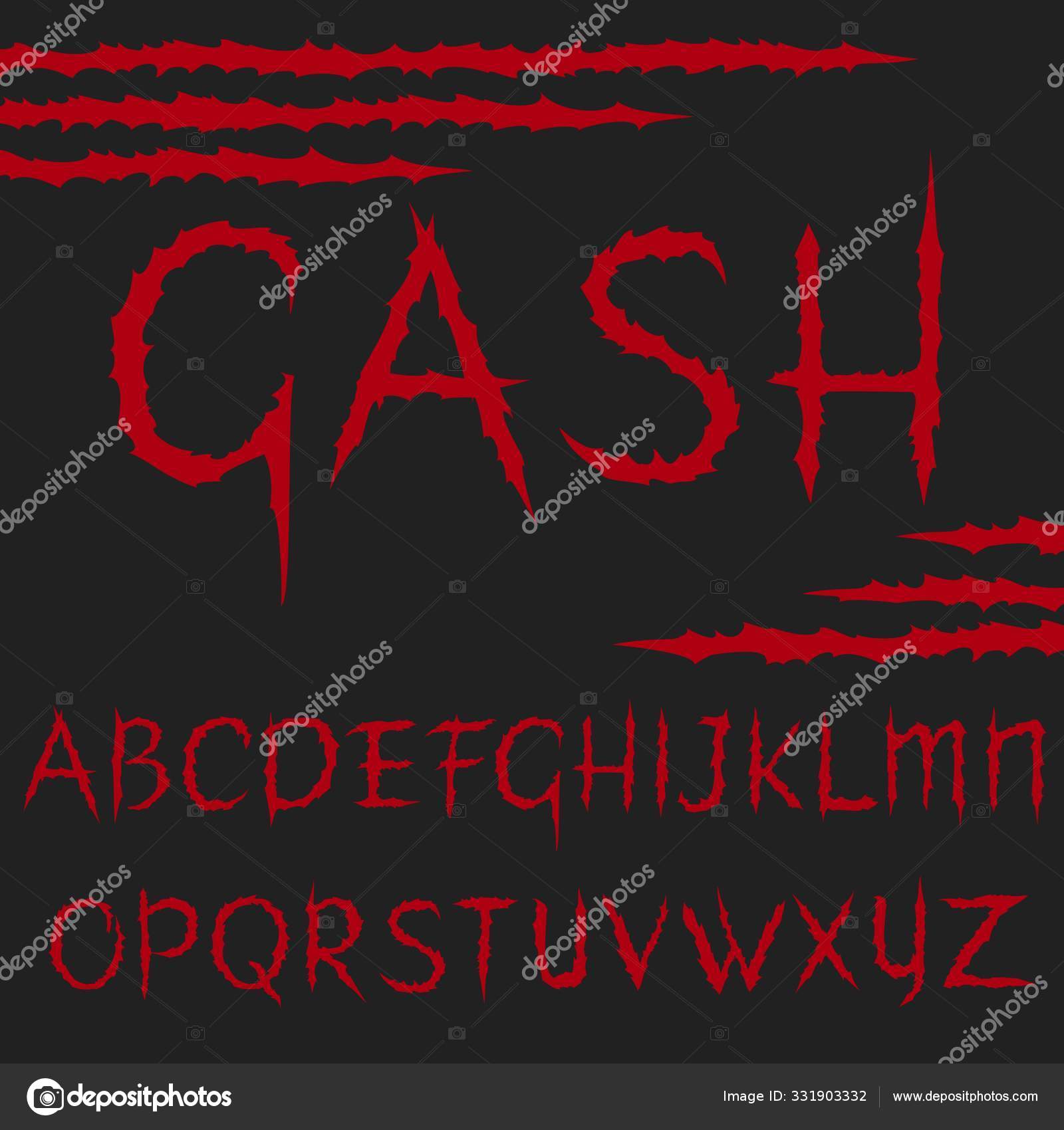 Claw Scratches Alphabet Vector Illustration — Stock Vector © Nataletado ...