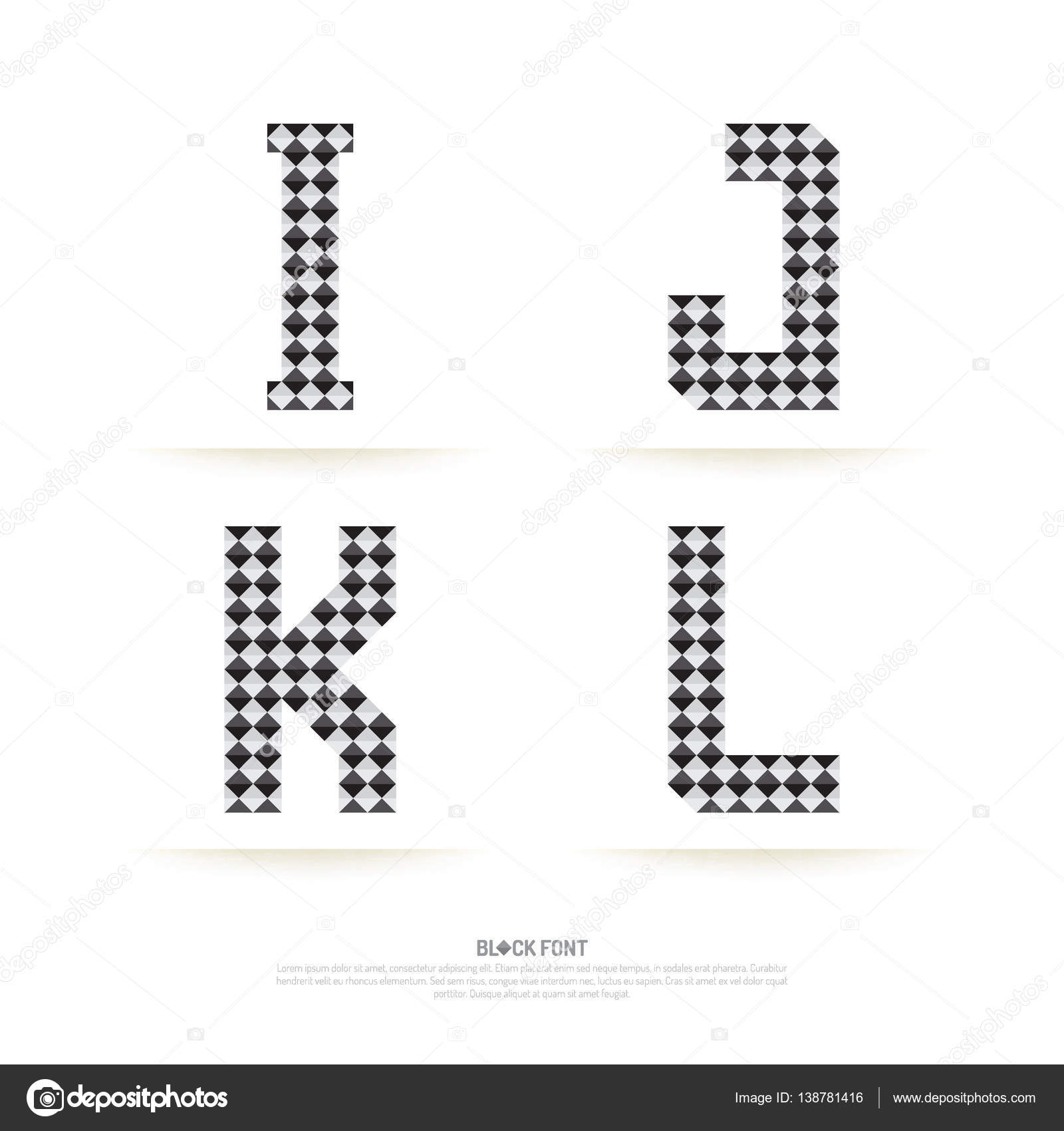 Alphabet set , vector illustration. block style. Stock Vector by ...