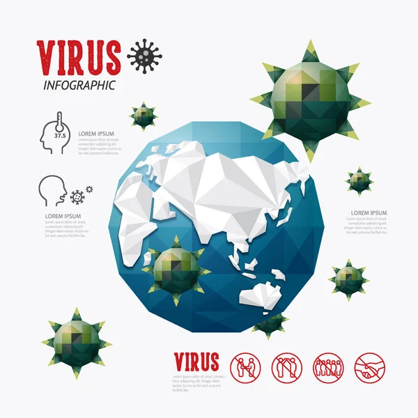 Infographic virus icons set. Stock Vector by ©pongsuwan 51113135