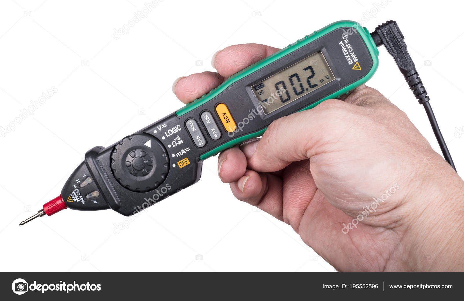 Pen type digital multimeter with non-contact voltage indication Stock ...