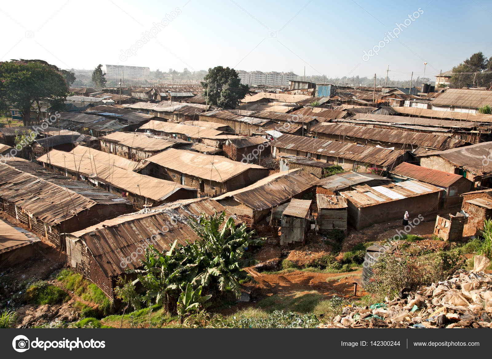 Panoriamic View Kibera Slums Nairobi Kenya Largest Slum Africa Nairobi ...