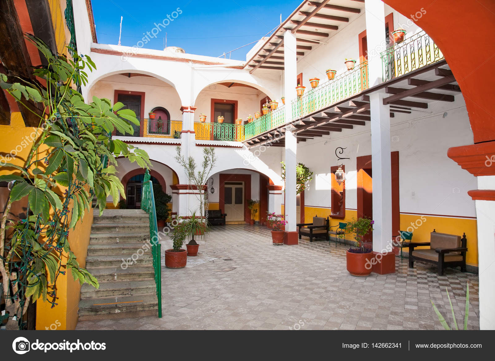 Oaxaca Mexico Dec 2015 Art Traditional House Indoor Jard Oaxaca – Stock ...