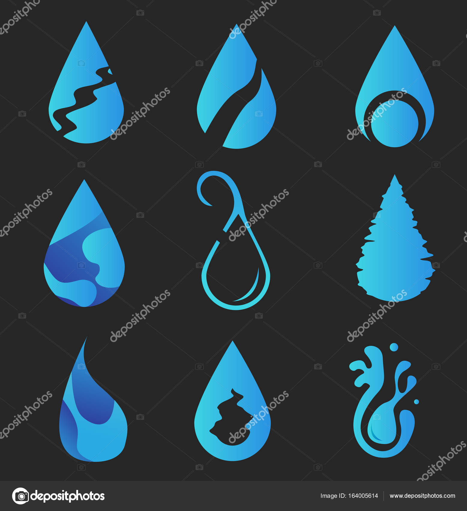 Logo water collection design Stock Vector Image by ©MoNuttanit #164005614