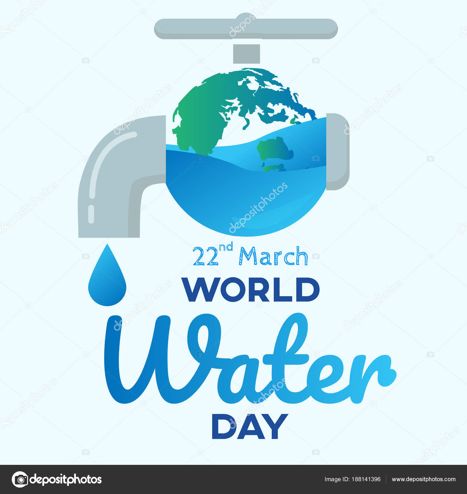 World Water Day Faucet Background Benner Greeting Card Poster Campaign ...