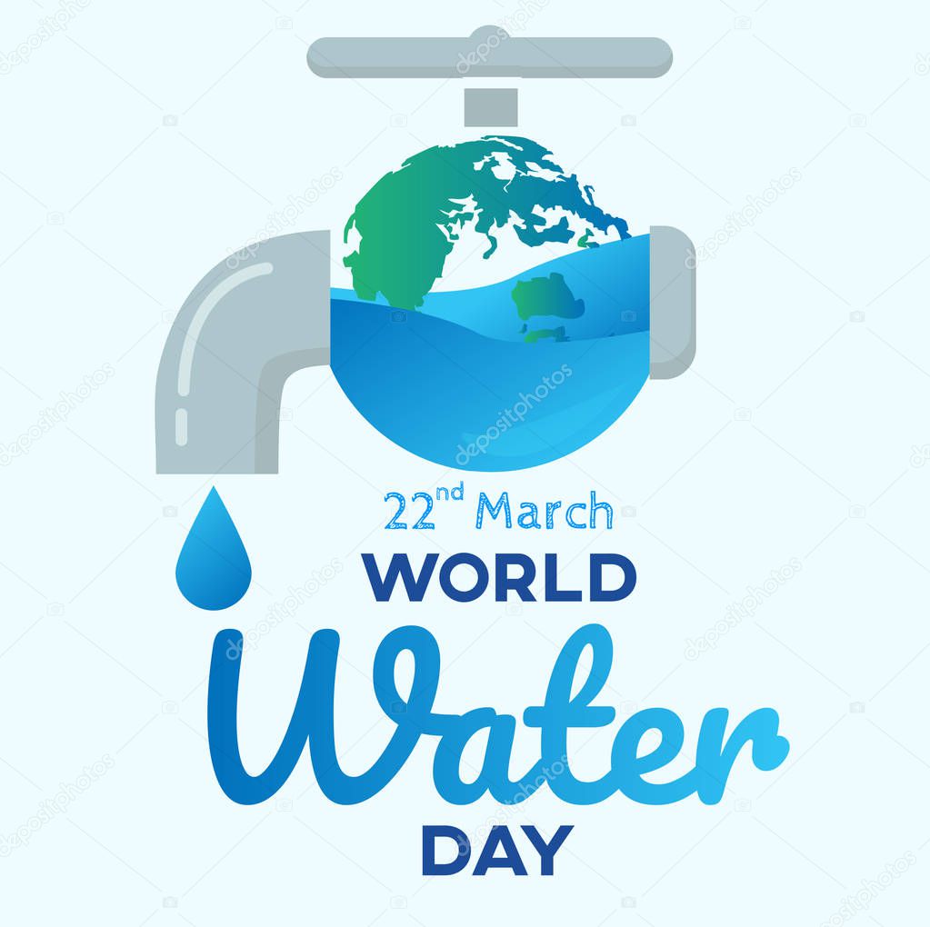 World Water Day Faucet Background Benner Greeting Card Poster Campaign ...