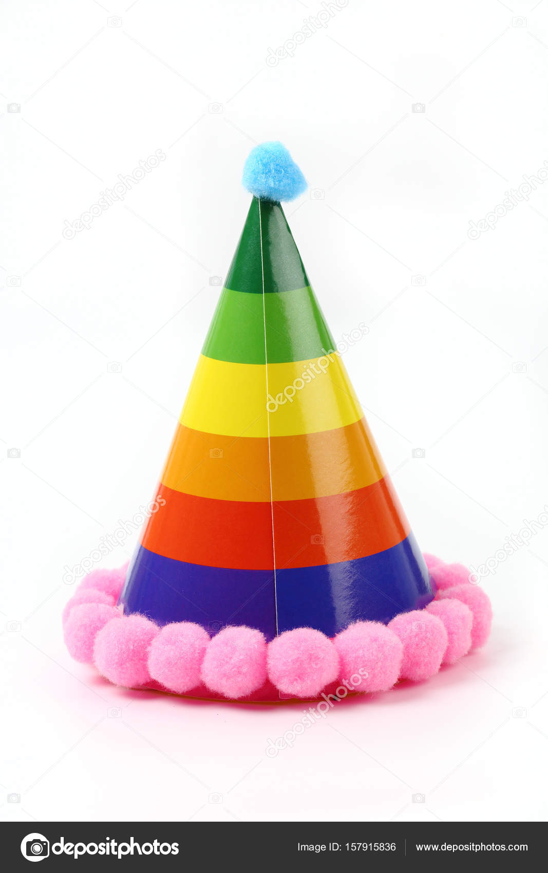 Colorful party hat isolated on the white Stock Photo by ©kongsky 157915836