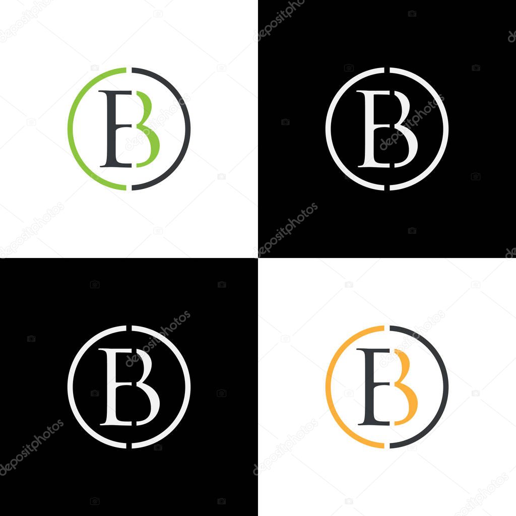 Plantilla de la ilustración del vector del diseño del logotipo de la letra EB, vector del ...