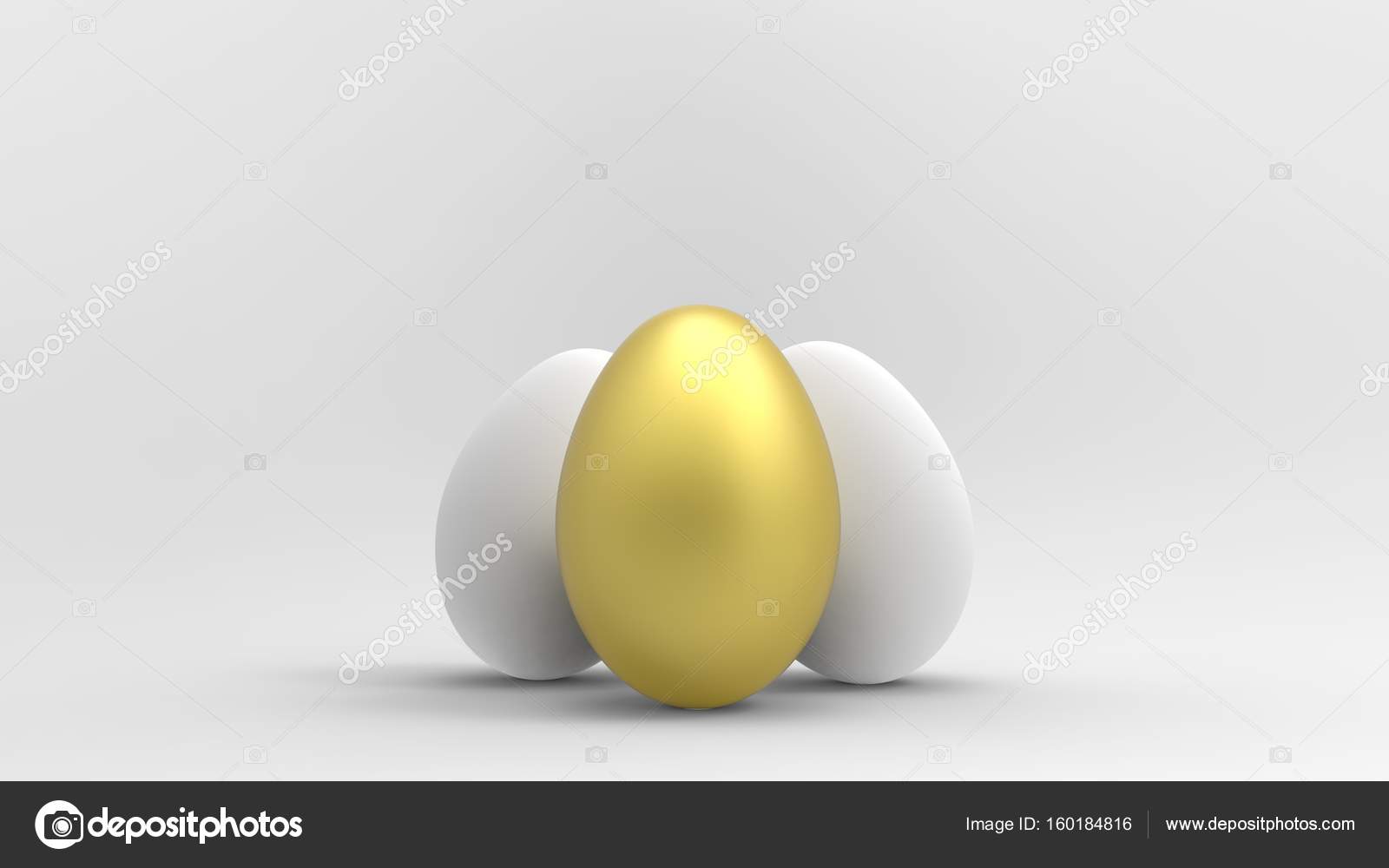 One golden egg among white eggs. 3D illustrating — Stock Photo © sarmdy ...