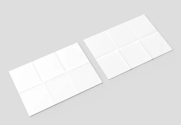 12 page leaflet - French fold vertical brochure mock up isolated Stock ...