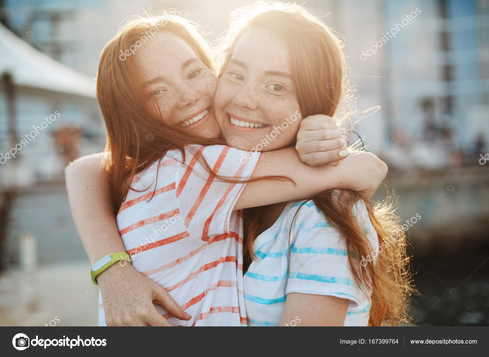 Two Best Friends Hugging