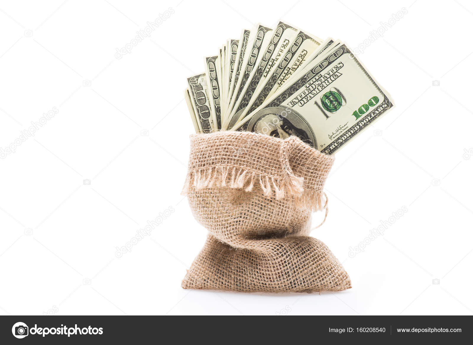 Dollar banknotes in bag — Stock Photo © VadimVasenin #160208540
