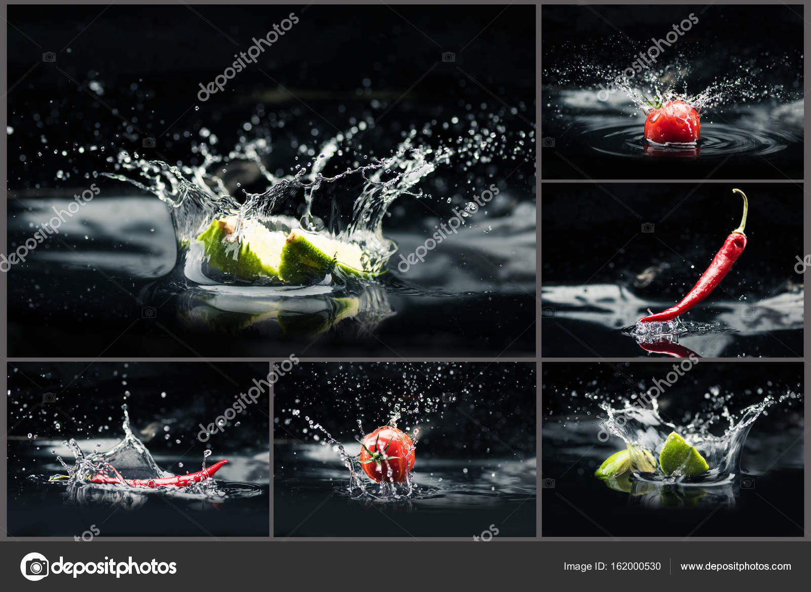 Fruits and vegetables falling in water — Stock Photo © VadimVasenin ...