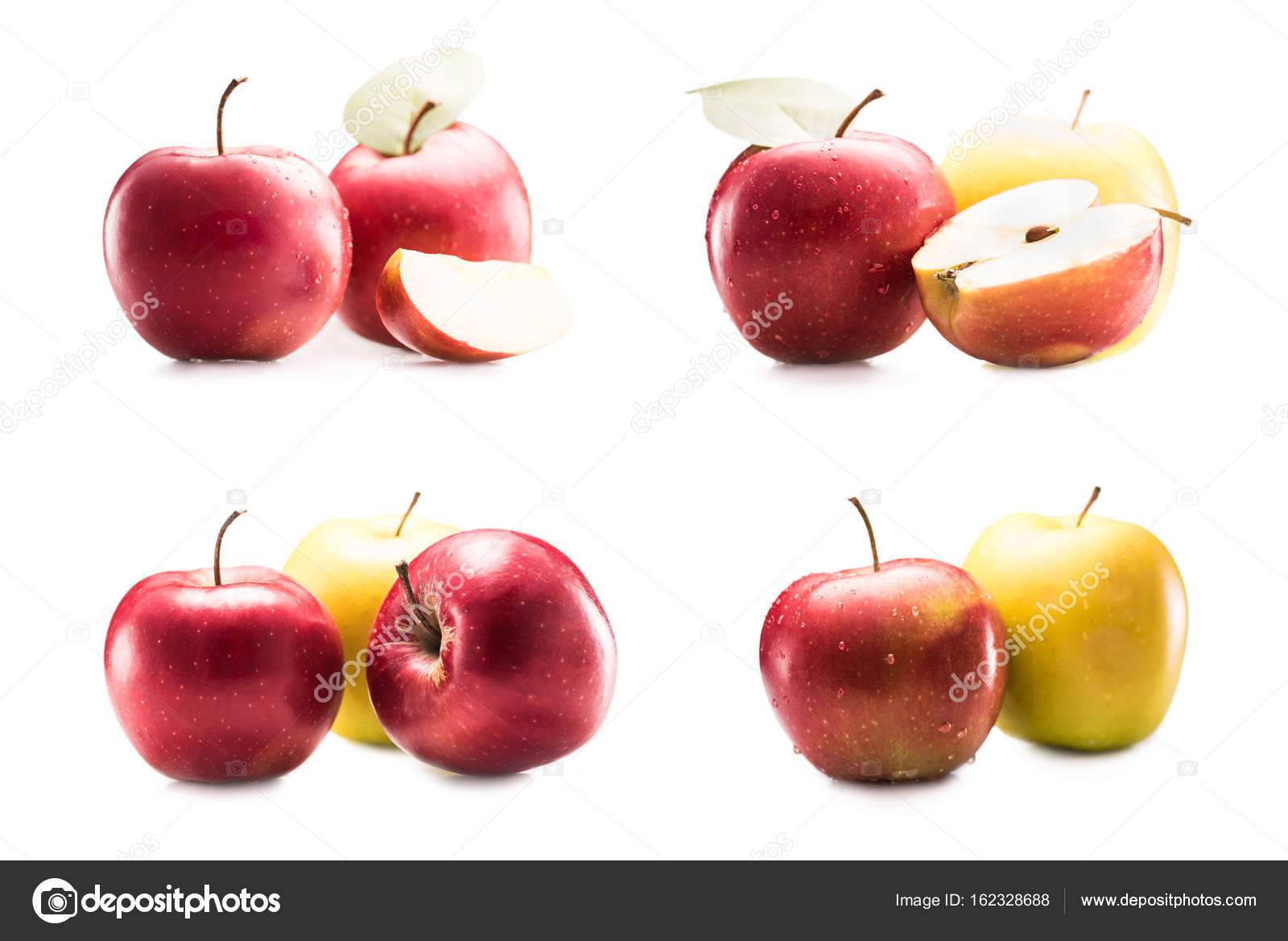 Collage with fresh ripe apples — Stock Photo © VadimVasenin #162328688